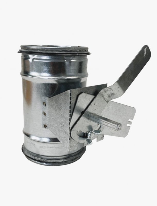 Wickelfalz Absperrklappe, verzinkt mit Motorkonsole DN 15